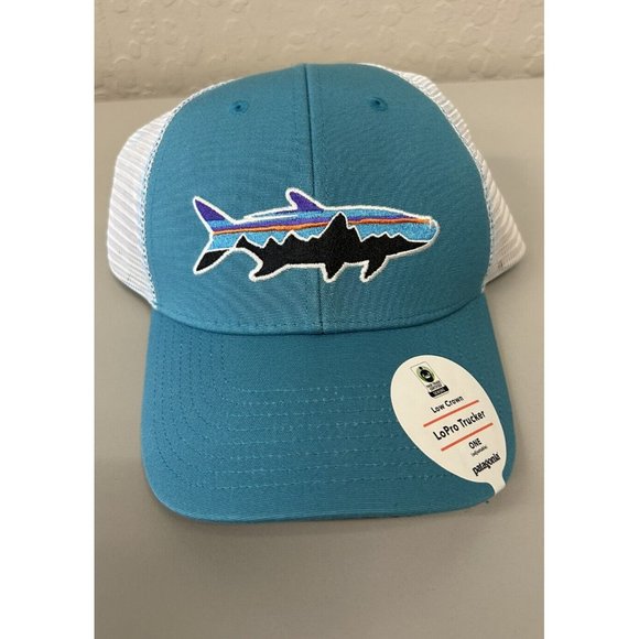 Patagonia | Accessories | Nwt Patagonia Fitz Roy Trout Trucker Hat Mako ...